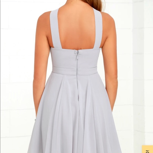 Lulus | Dresses | Lulus Grey Skater Dress S | Poshmark